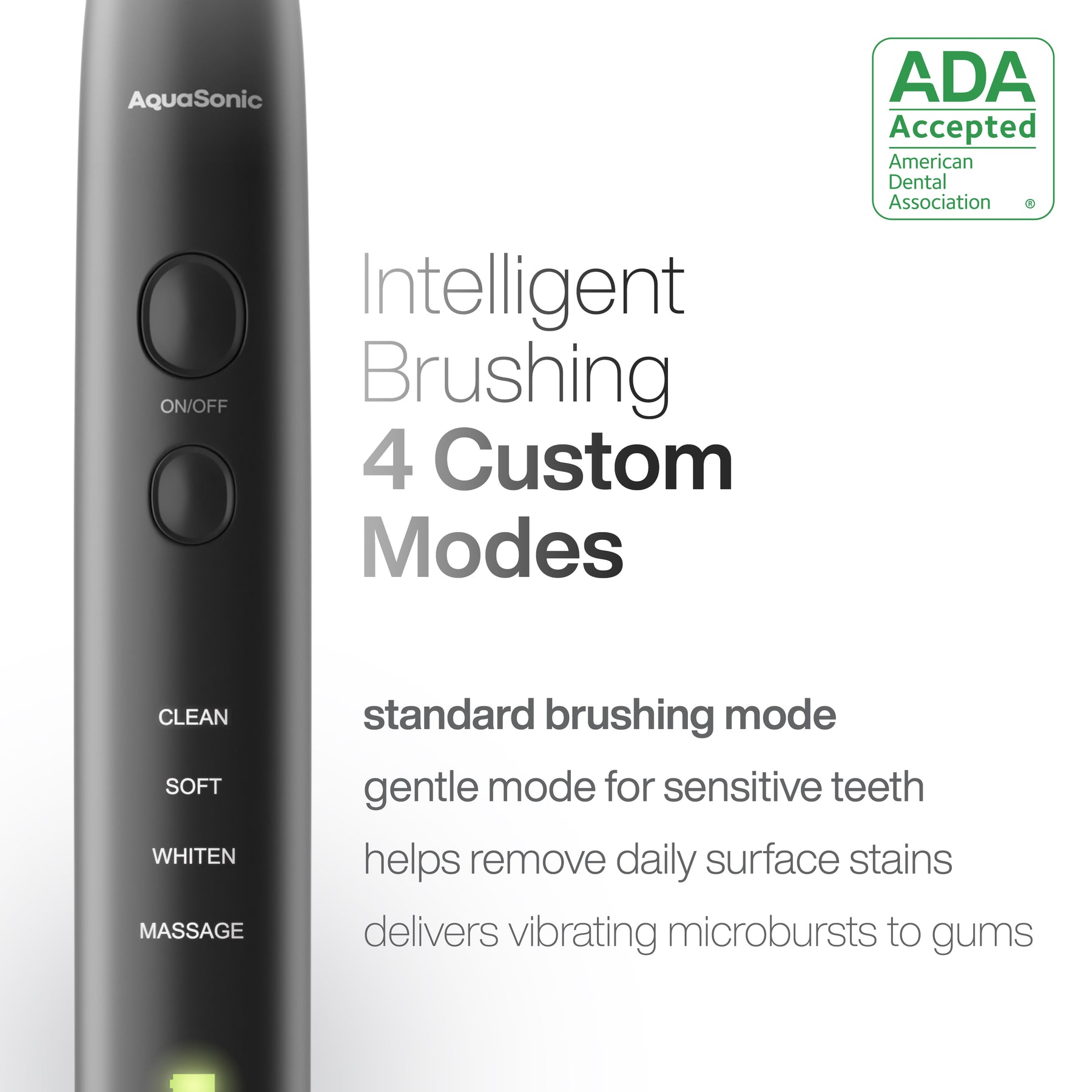 Black Series Sonic Whitening Toothbrush/ADA Accepted – AquaSonic