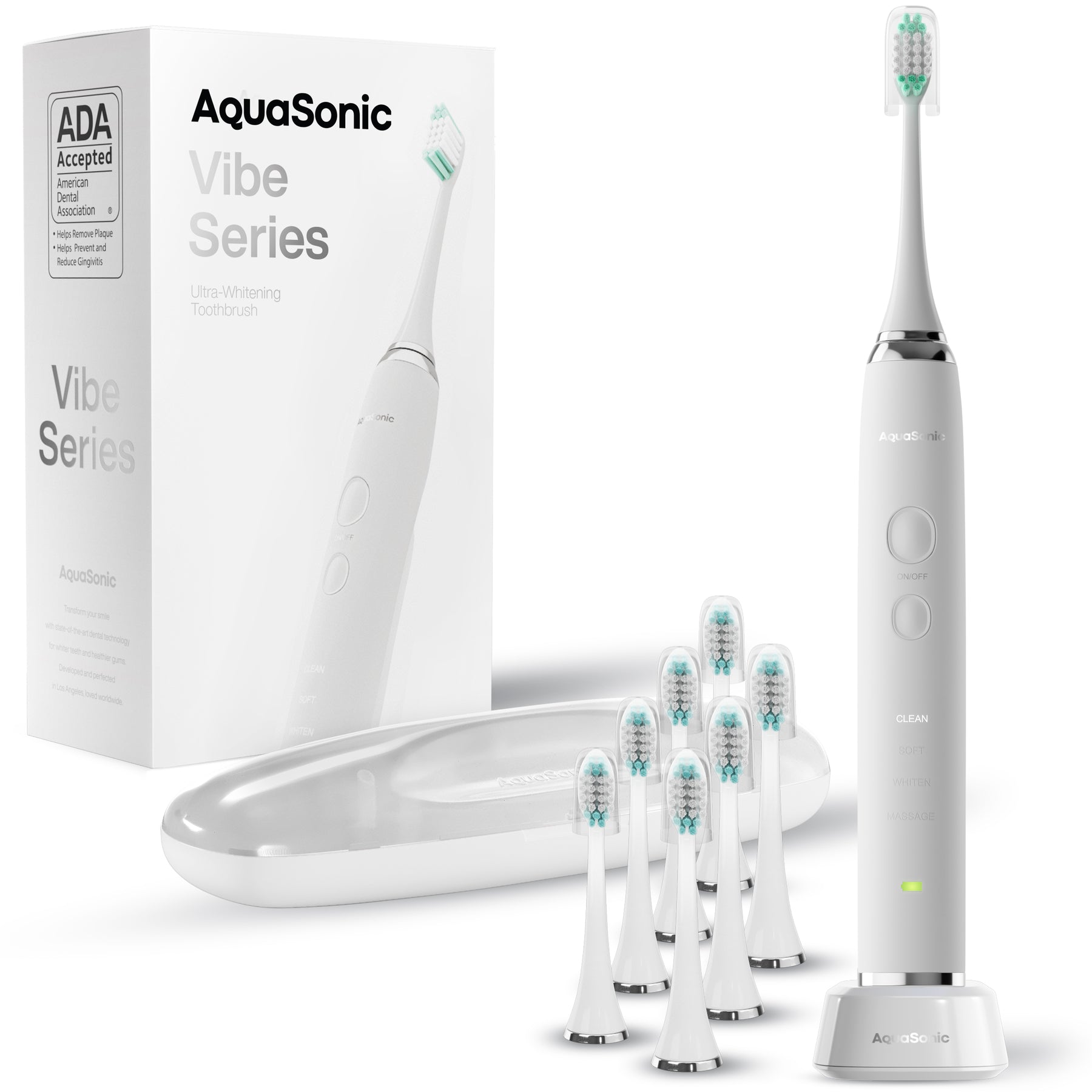 Vibe Series Sonic Whitening Toothbrush/ADA Accepted – AquaSonic