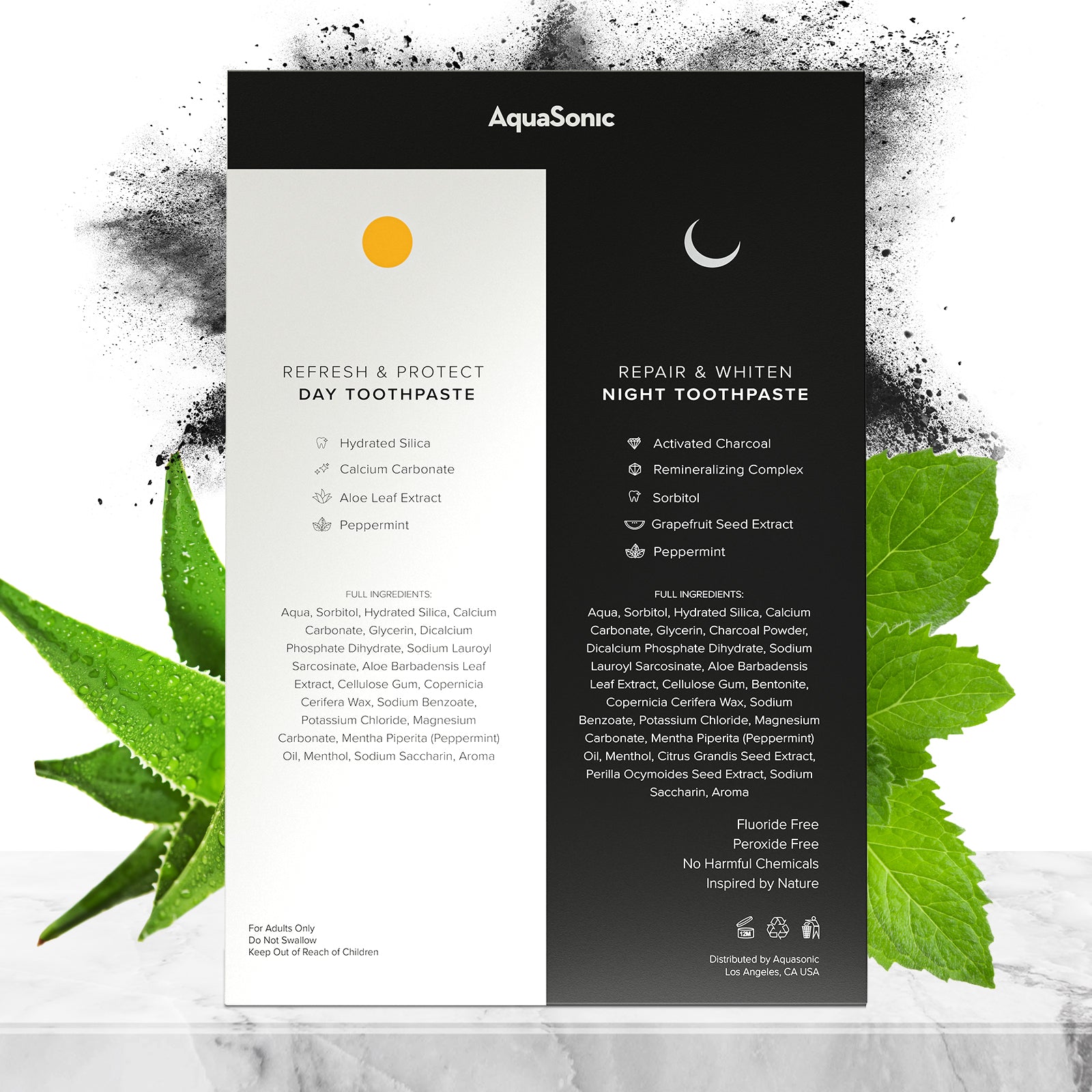 Day & Night Fluoride-Free Toothpaste – AquaSonic