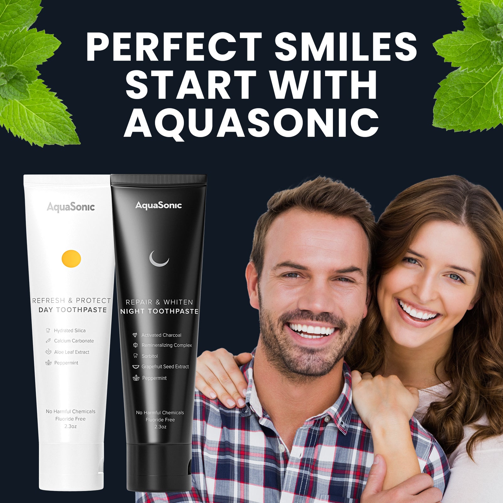 Day & Night Fluoride-Free Toothpaste – AquaSonic