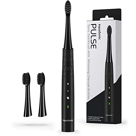 Pulse Sonic Toothbrush with Activated Charcoal Bristles – AquaSonic