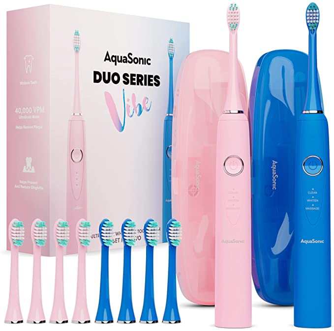 Vibe Series Duo Sonic Whitening Toothbrush/ADA Accepted – AquaSonic
